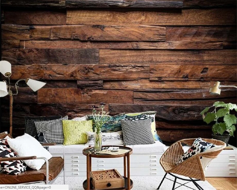 Rustic Wood Like Wallpaper