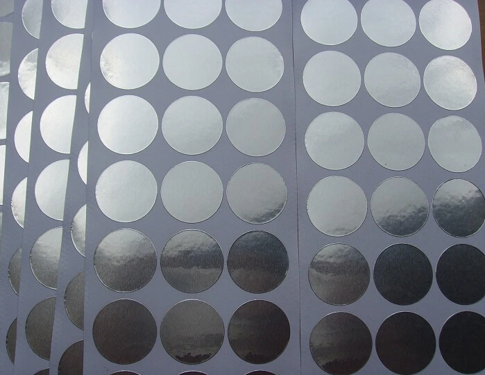 Silver Round Stickers