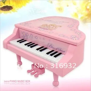 N1 Free Shipping plastic piano shaped Music box, 3 colors for your ...