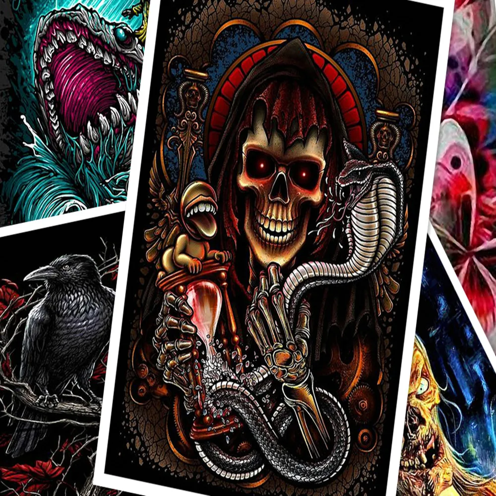 30x42 Cm Gig Poster | Thrash Metal Poster | Skull Heavy Metal Dope ...