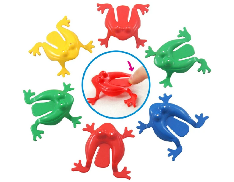 1x NEW JUMPING FLIPPING FROGS PARTY LOOT BAG TOYS Kids Child Classic ...
