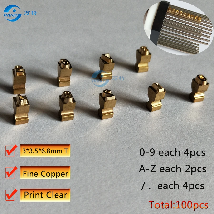 3*3.5*6.8mm,Hot stamping letters thermal ink roll printing alphabet ...