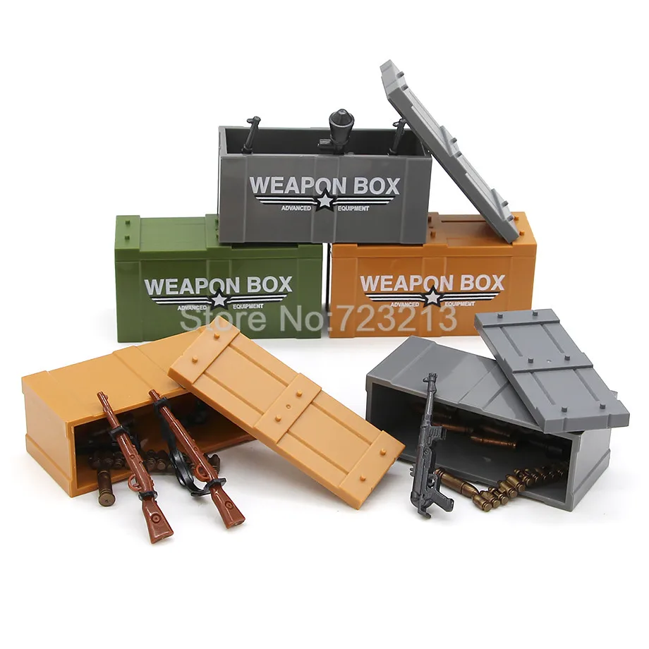 Single MOC Weapon Gun Box for Military Figure Set Parts MOC Accessories ...