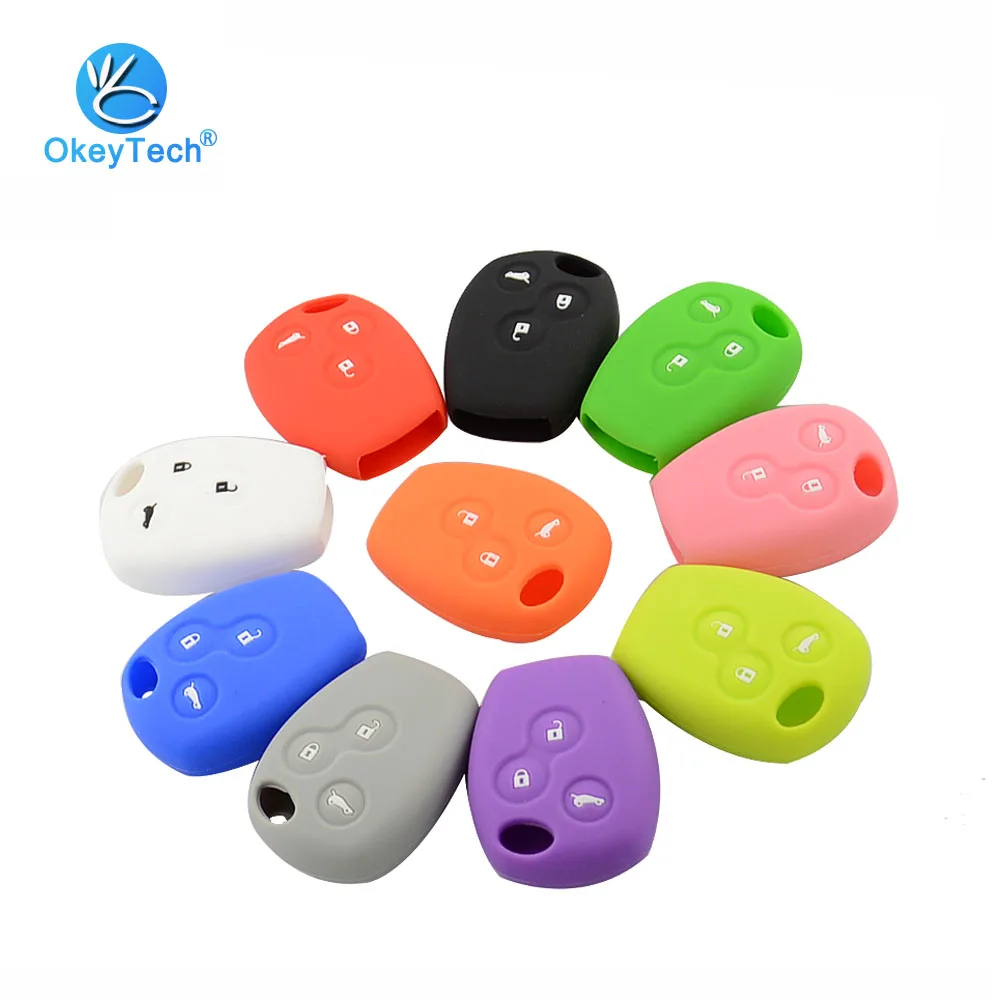 Okeytech capa protetora de silicone para chave, para renault duster ...