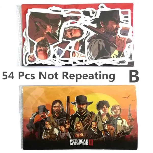 54 Pcs Top Game Red Dead Redemption 2 Series Stickers For Notebook PC ...