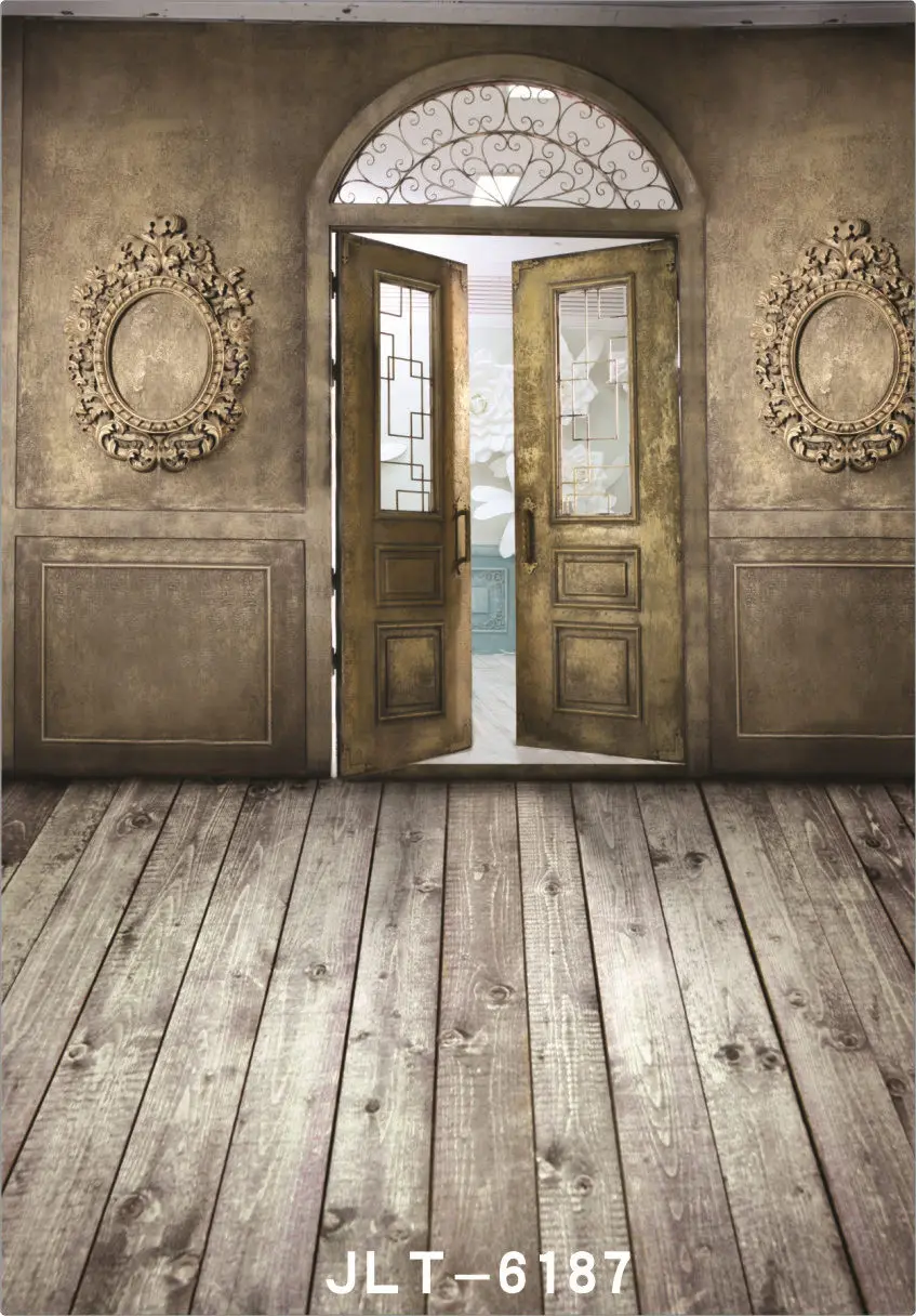 Foto Backgrounds For Photo Studio Wooden Floor Door Computer Printed ...