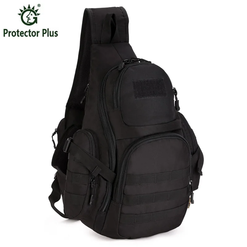 Men Chest Bag Tactics Nylon Chest Pack Big Crossbody Sling Travel Men ...