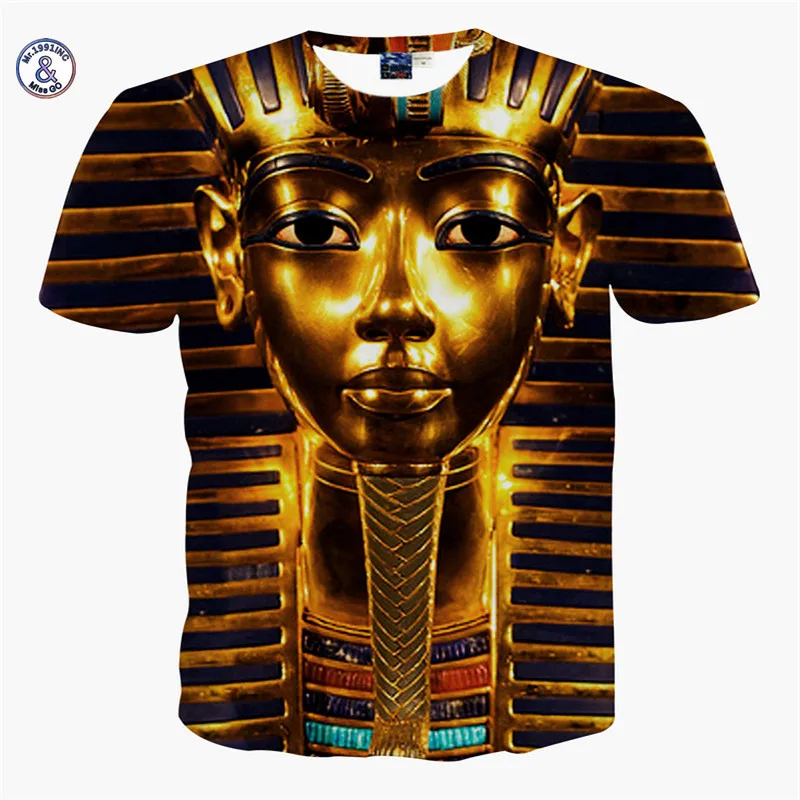 2017 Brand Famous Summer New Men/Women 3D Printing Egyptian Pharaoh T ...
