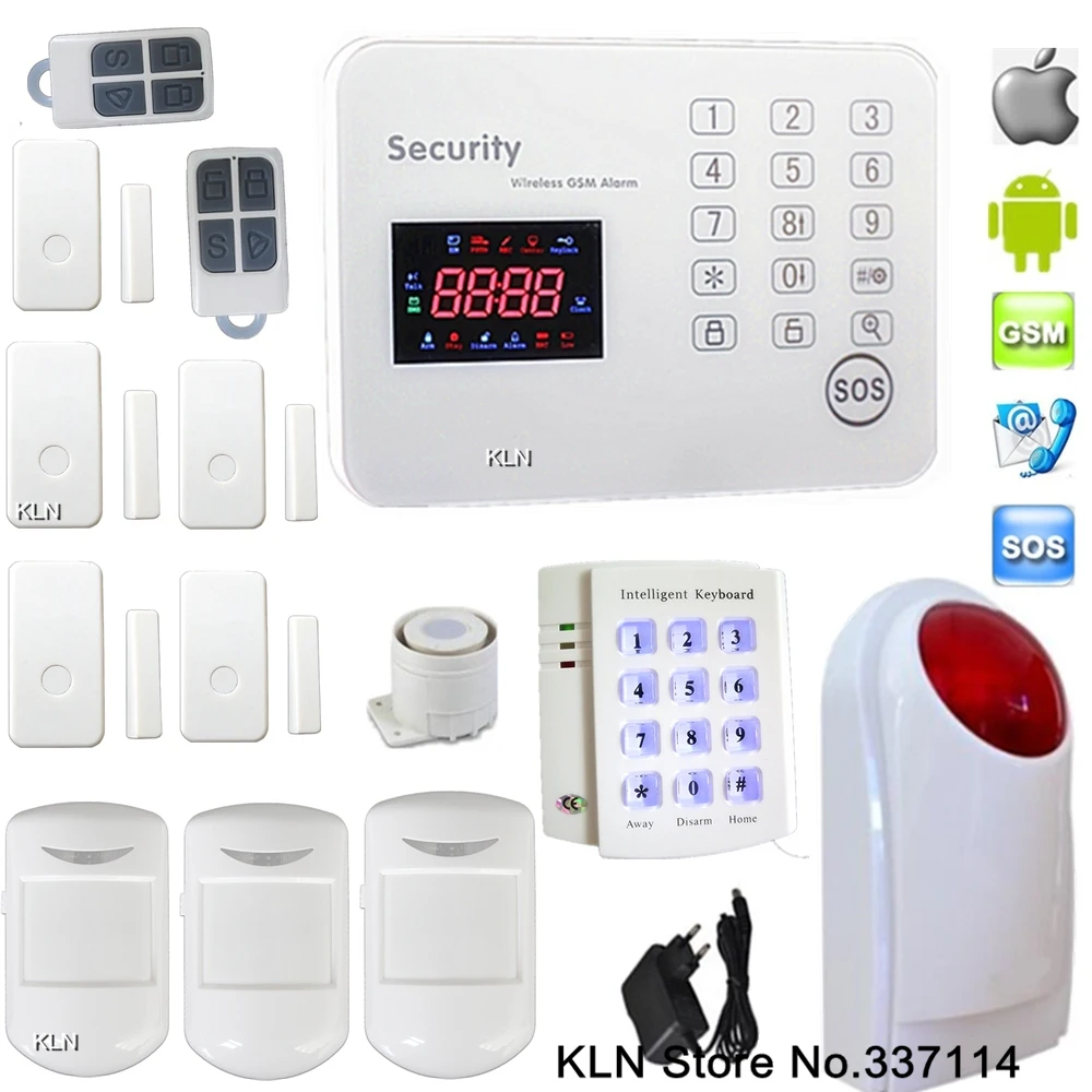 Sistema de Alarma Gsm Alarma 120 inalámbrico 2 zonas con cable con ...