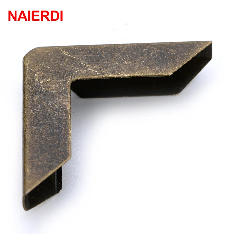 50PCS NAIERDI Antique Metal Wooden Box Corner Decorative Protector Book ...