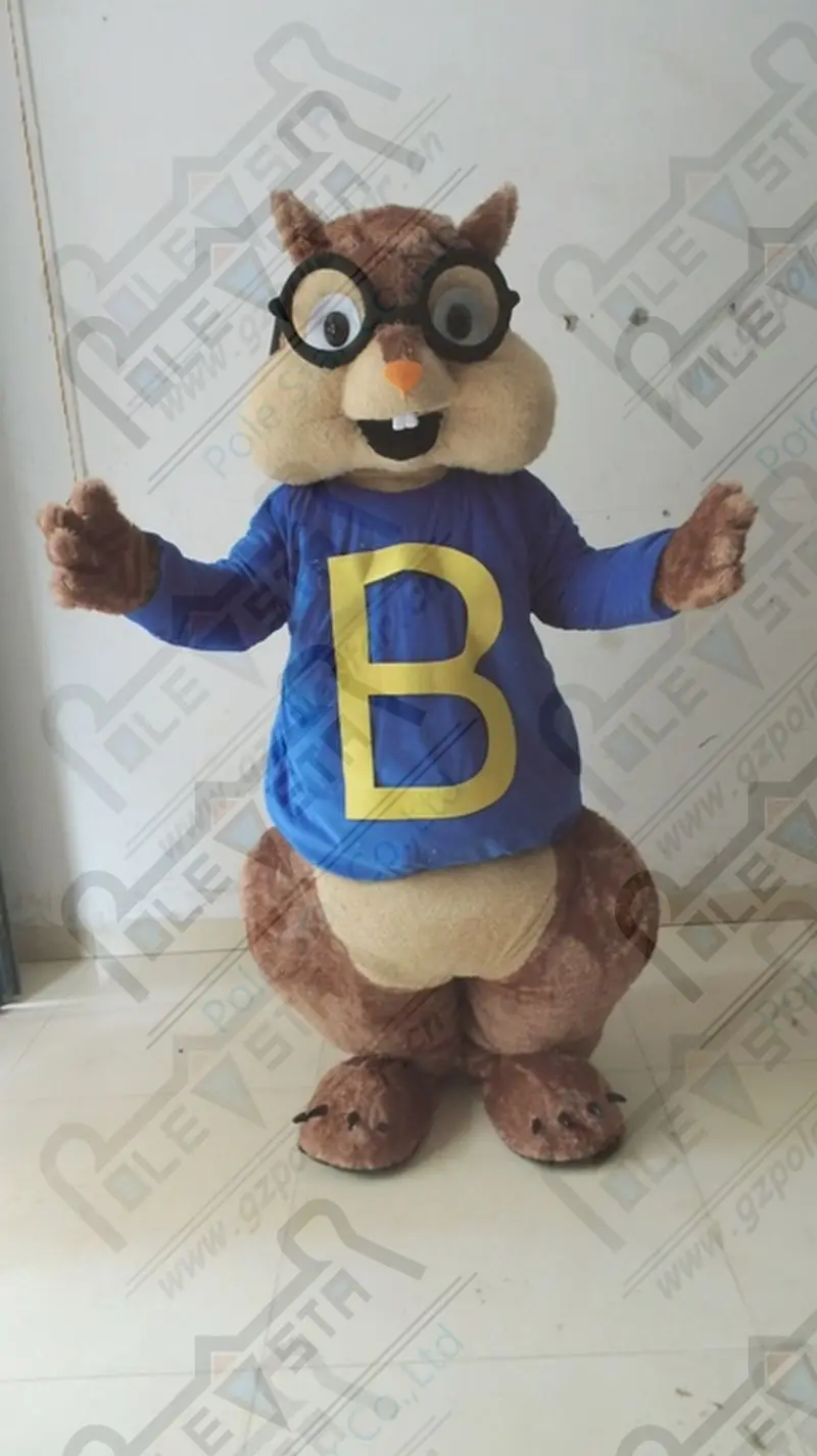 Cartoon Simon Mascot Costumes Quality Plush Chipmunk Mascot Costumes ...