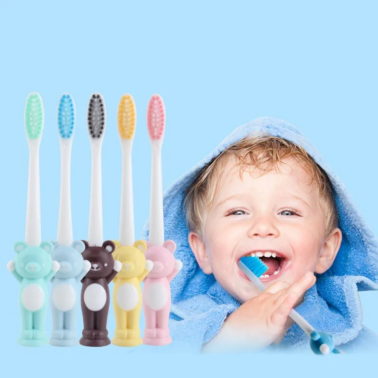 Children Toothbrush Kids Cartoon cute rabbit bear Teeth Brush Baby ...
