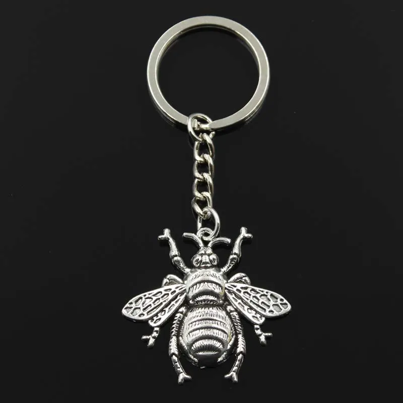 Fashion-Hornet-Honey-Bee-40x38mm-Pendant-30mm-Key-Ring-Chain-Bronze ...