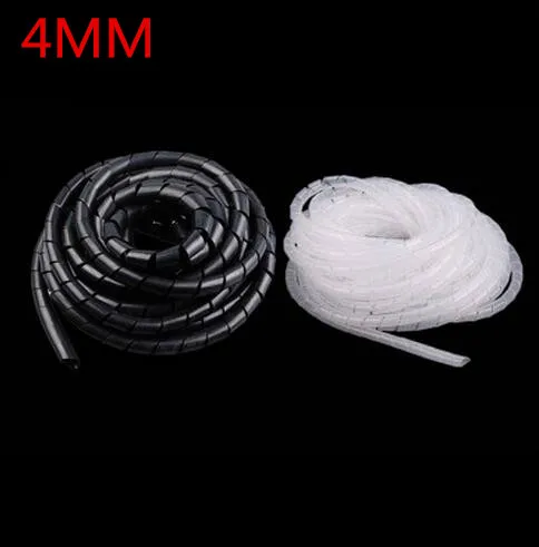 Spiral Wrapping Band Swb-04 Diameter 4mm About 21.5m Length Black Cable ...