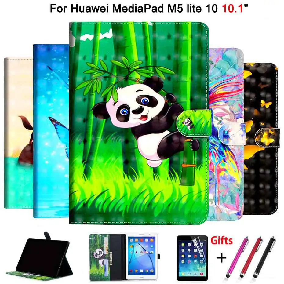 3D Vision PU Leather Case For Huawei MediaPad M5 lite 10 BAH2 W09/L09 ...