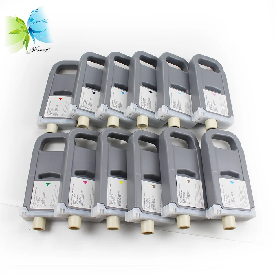 WINNERJET 12 Colors PFI 57 PFI157 PFI-57 Compatible Ink Cartridge for ...