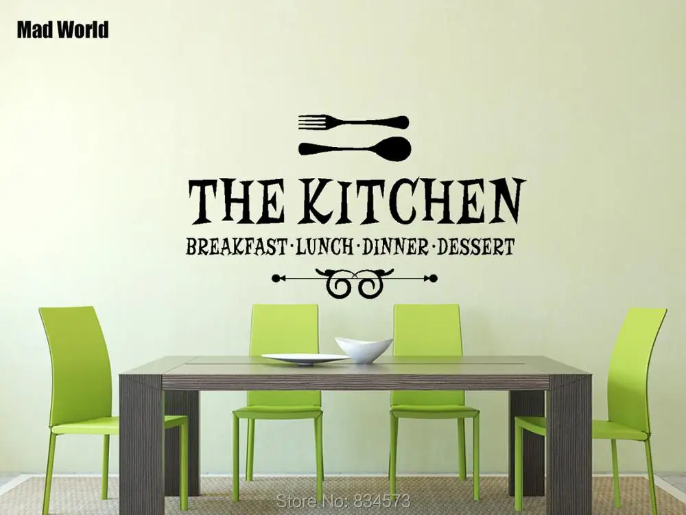 The kitchen breakfast lunch dinner Food Meals Wall Art Sticker Wall ...