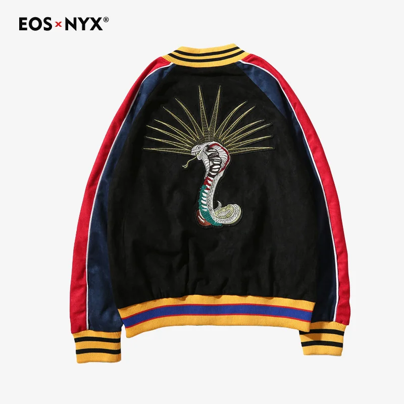 Eosnyx Kanye West Hip Hop Streetwear Vintage Rose Snake Embroidery ...