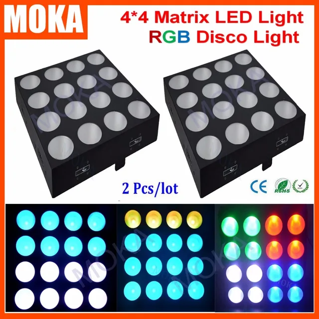 2PCS/LOT Led Matrix Light 16*30W RGB 3IN1 DMX Led Matrix Blinder Hi ...
