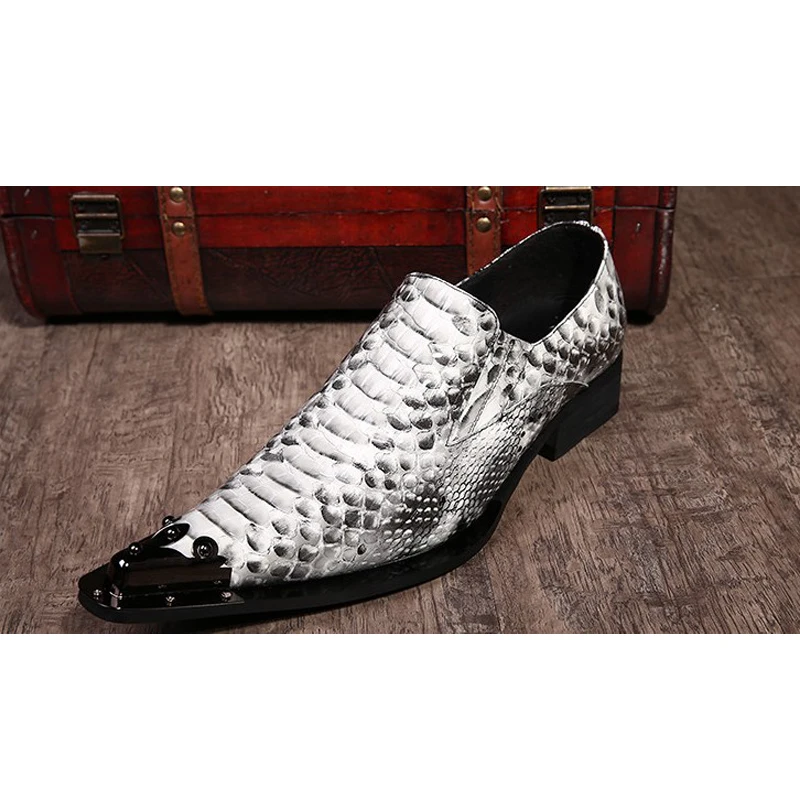 New Arrival 2017 Men Dress Shoes Luxury Flats High Quality Snake ...
