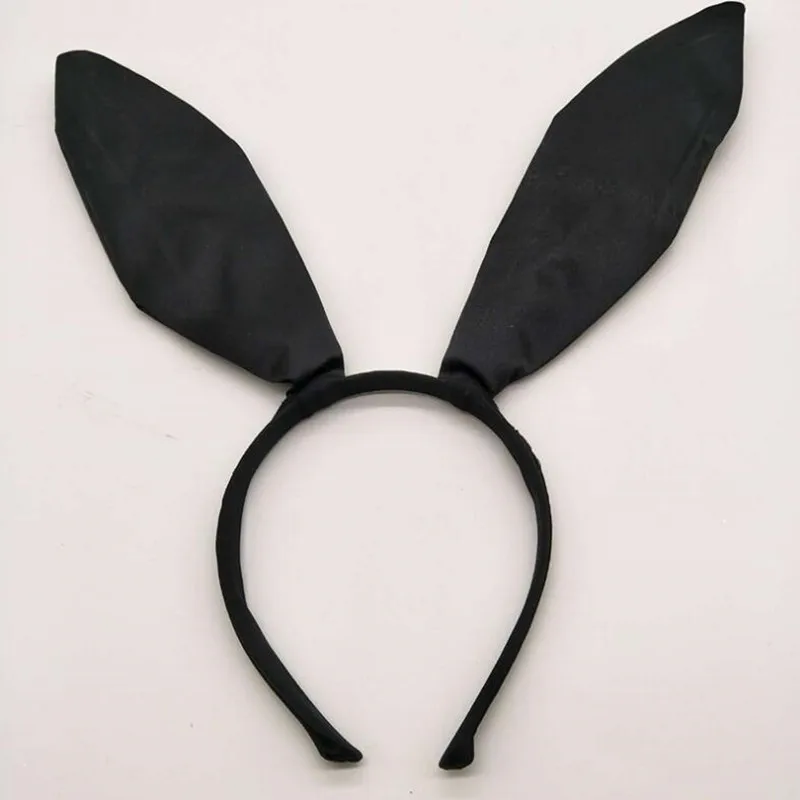 Black Women Girl Sexy Rabbit Ears Headband Long Bunny Ear Headwear ...