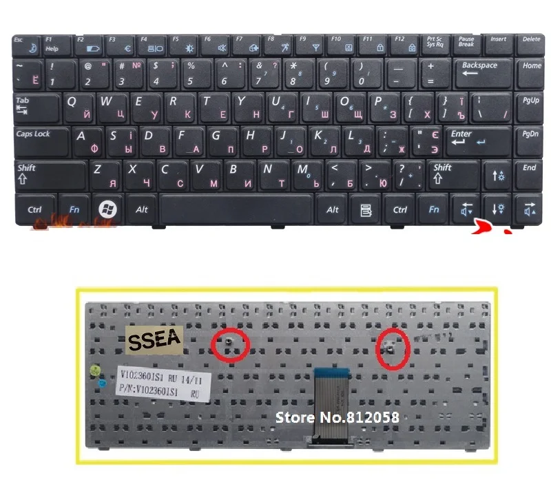 SSEA nueva RU teclado para Samsung R467 R470 R465 R440 R429 R463 R468 ...