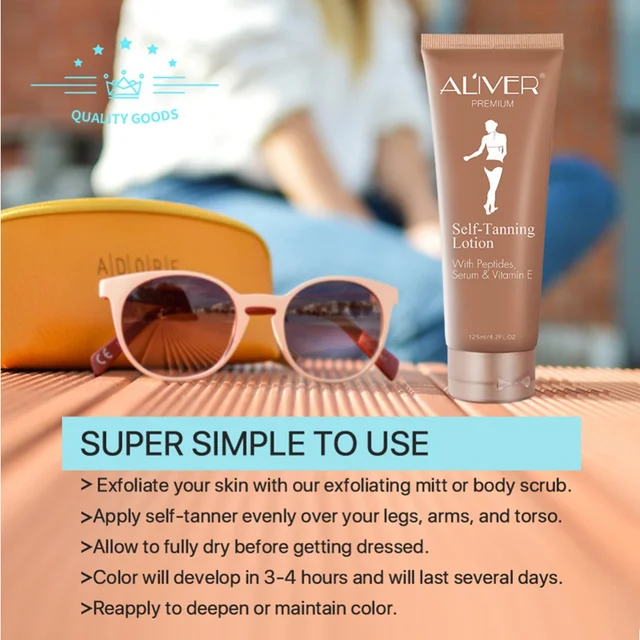 ALIVER 125ml Self-tanning Cream Milk Moisturizing Body Lotion Skin Care ...