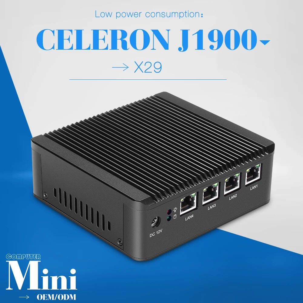 Industral computer host good quality mini pc J1900 quad core with 4 ...