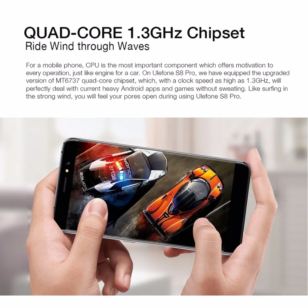 Best Price Ulefone S8 pro Dual Rear Cameras 13MP+5MP+5MP Android 7.0 ...