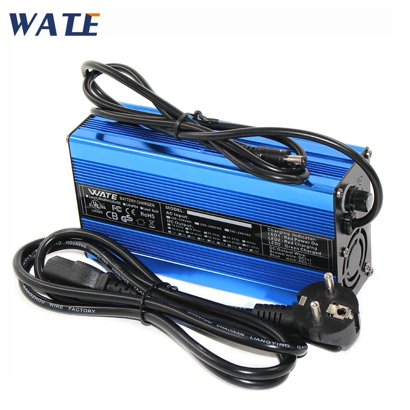 63V 3A Charger 55.5V Li ion Battery Smart Charger With Cooling fan ...