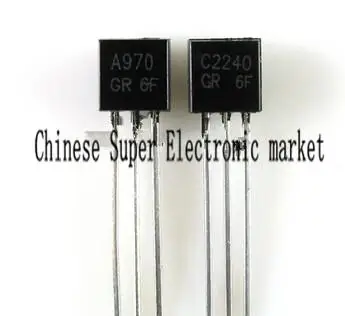 50 PCS 2SA970 2SC2240 (25 PCS * A970 + 25 PCS * C2240) TO 92 ...
