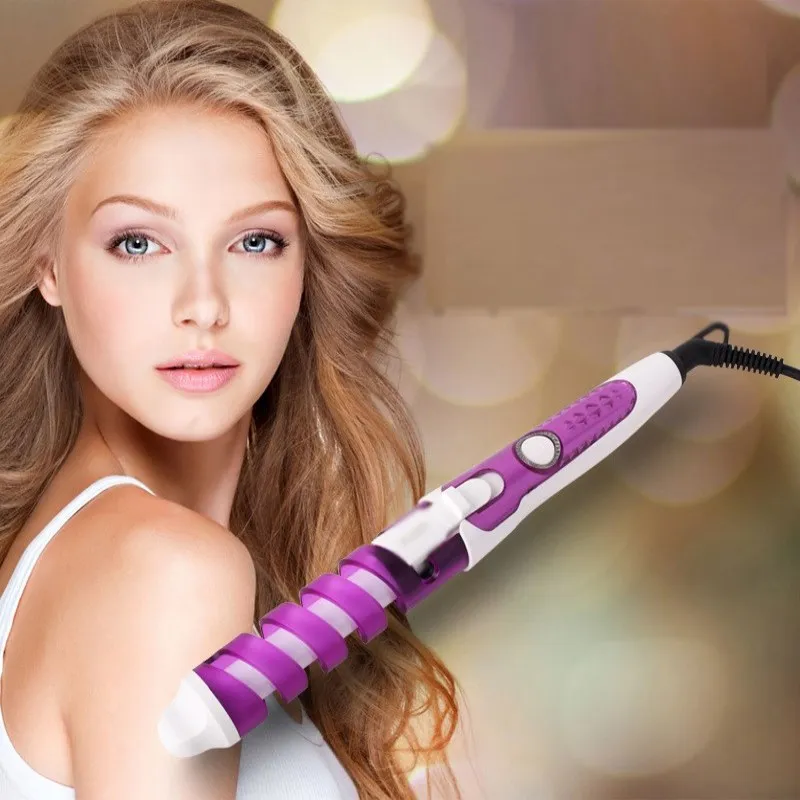 Professional Hairdressing Electric Ceramic Curling Stick Four Color Two Specifications Spiral