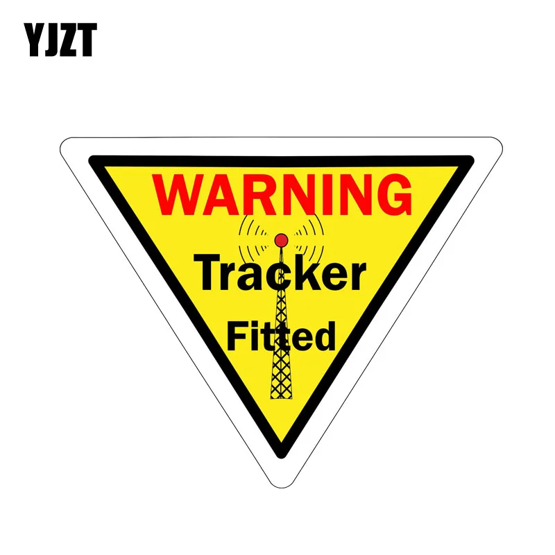 YJZT 13.9CM*10.8CM Warning Tracker Fitted GPS Car Sticker Decal PVC 12 ...
