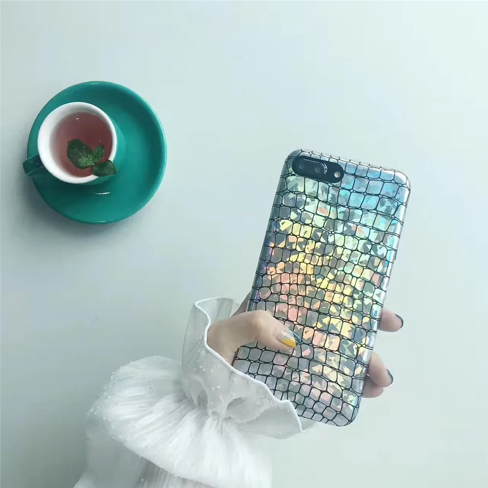 Fashion Bling Shining Colorful Fish Scales Laser Phone Case for Iphone ...