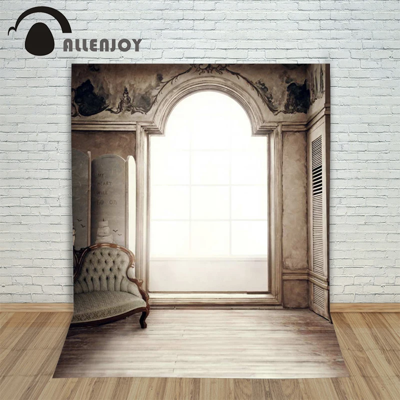 6.5* 10ft Valentine's Day Photo Studio Background window retro sofa ...