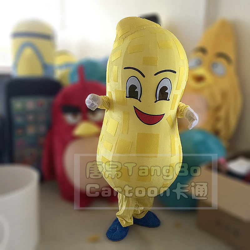 yellow peanut cartoon costume customized mascot costumes for adult size ...
