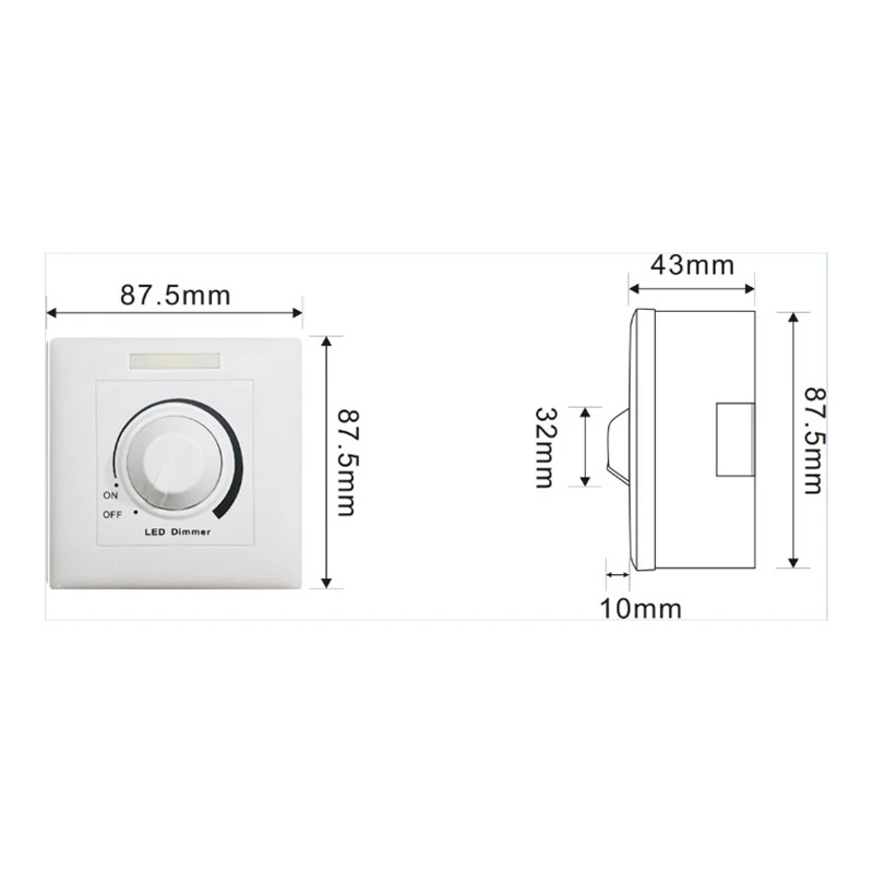 LED Control Dimmer 0 10V 1 10V LED Light Dimmer Switch AC110V 220V ...