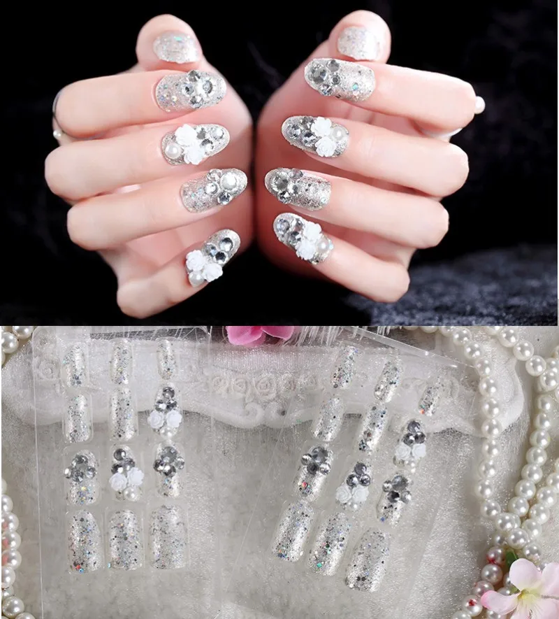 Elaborate False Nail Art Tips (Set Of 24) - Queerks™