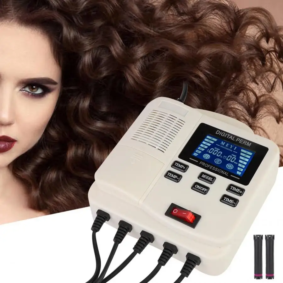 Pro Small Portable Hair Curler Machine Digital PTC Heating Hair Perm Machine with Hair Roller ...