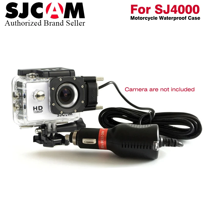 SJCAM Motorcycle Waterproof Case for SJ5000/ SJ4000 Series Cam Charging ...