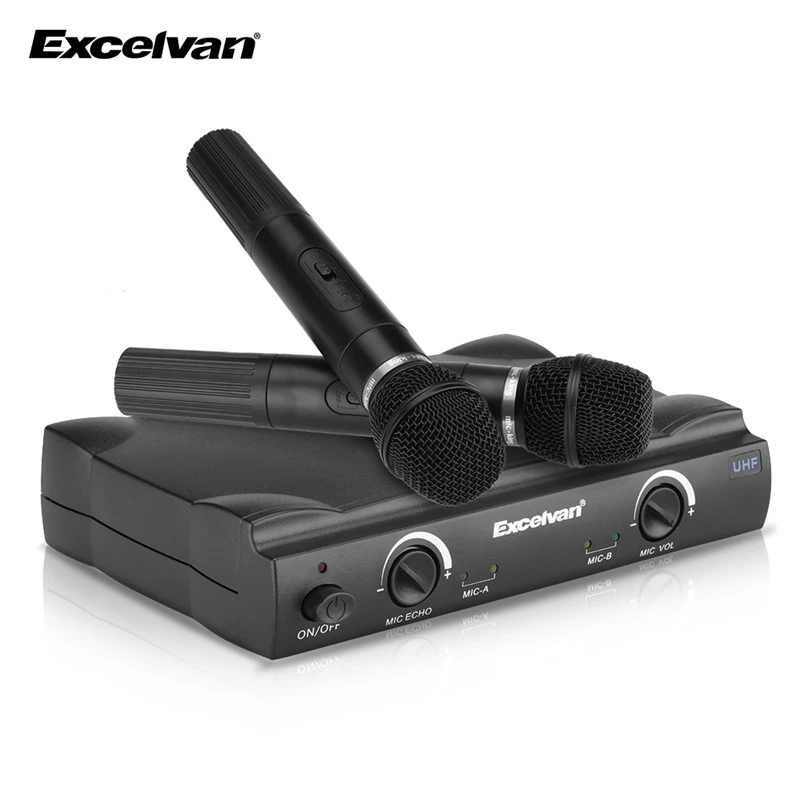 Excelvan K380 Double Système avec Récepteur Boîte 2 Canaux UHF ...