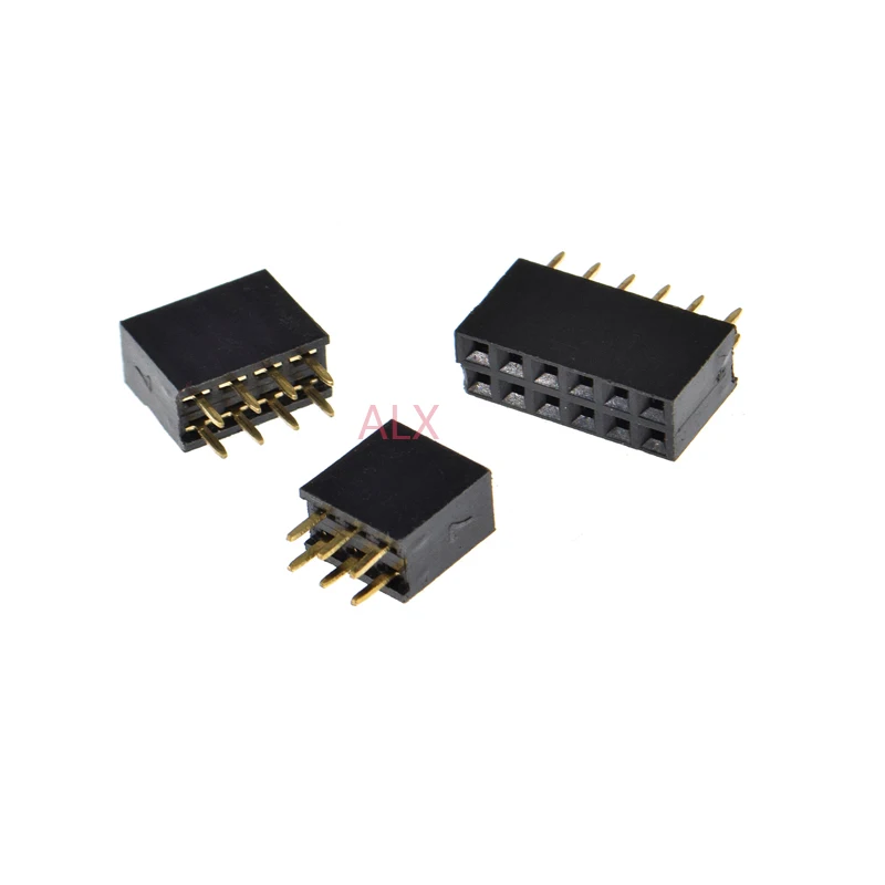 10pcs 2x2p/4p/6p/8p/10p/16p/20p/40p Pin Double Row Straight Female Pin ...