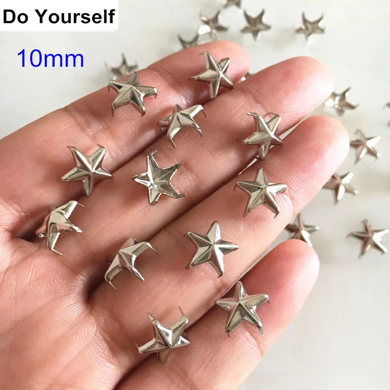Silver-Tone-Pentagram-Metal-Rivet-Stud-Spikes-Punk-Fashion-Style-DIY ...