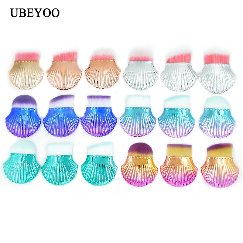 UBEYOO Professional Shell foundation brush Makeup Brush Set Good ...