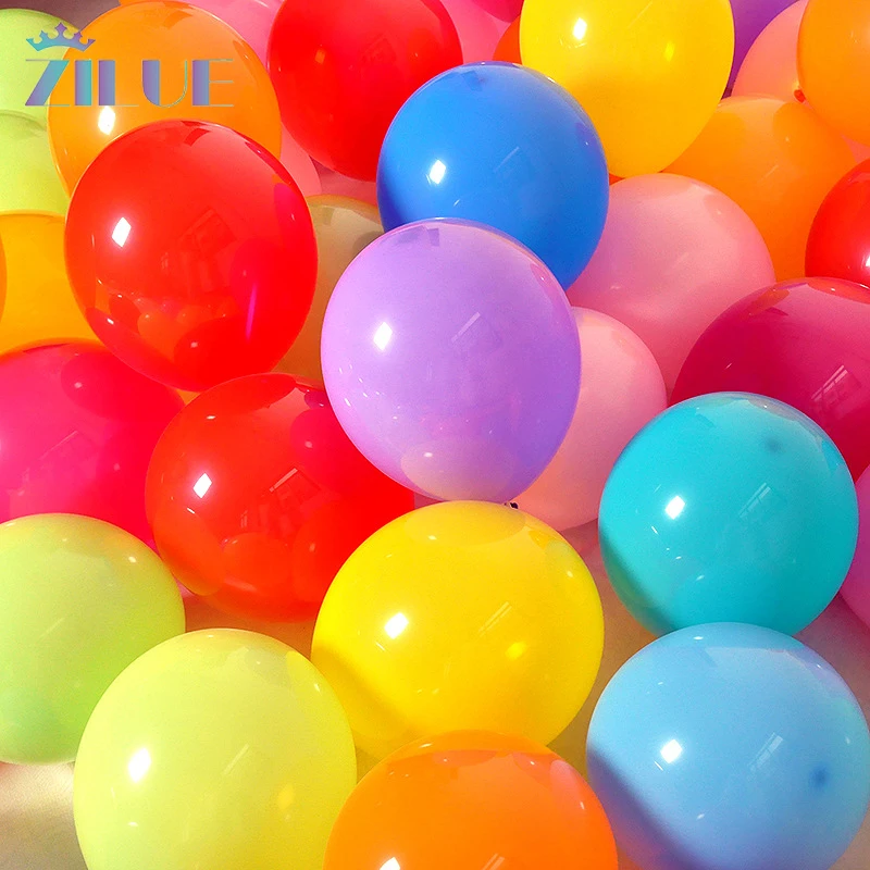 Zilue 100pcs/Lot Colorful Thick Rubber Balloon Party Wedding Birthday ...