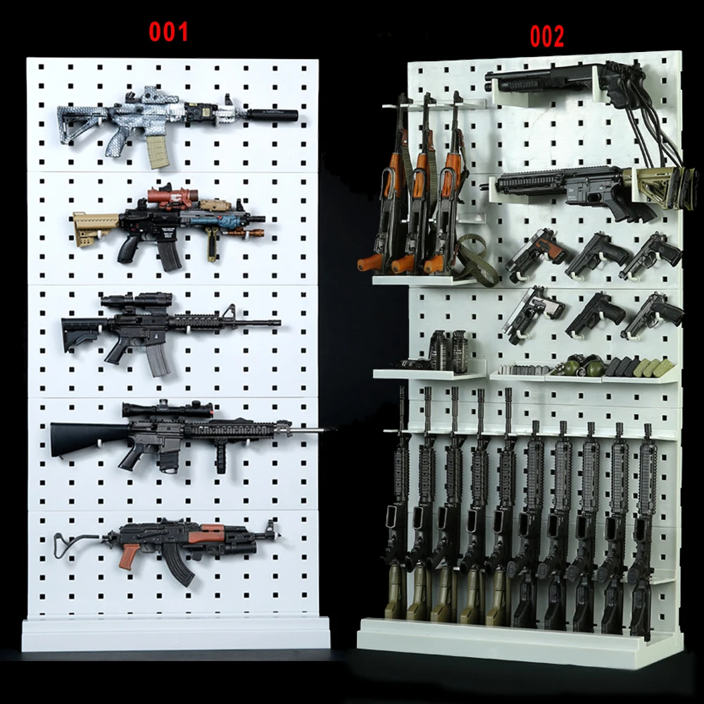 Model 001/002 1/6 Scale Gun Rack Modular Weapon Guns Display Stand Set ...