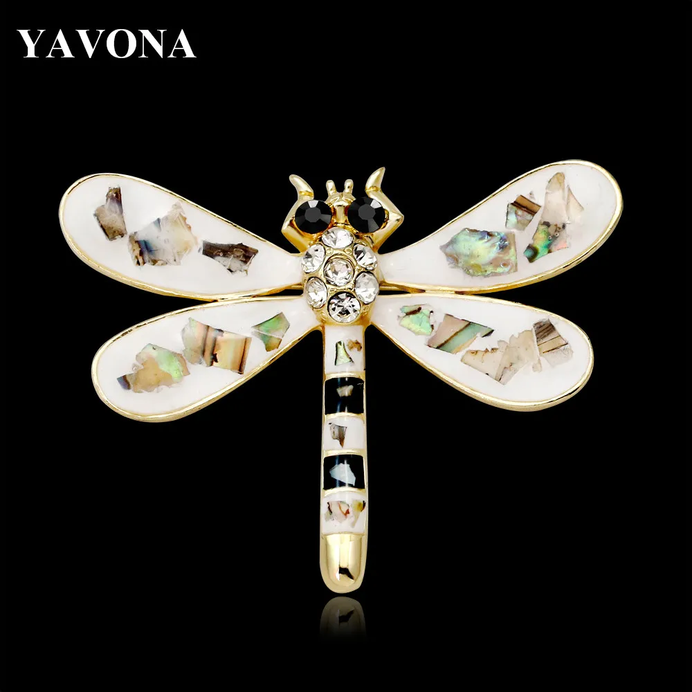 YAVONA Rhinstone Vindima Sinos Animais Libélula Broches Pinos para As ...