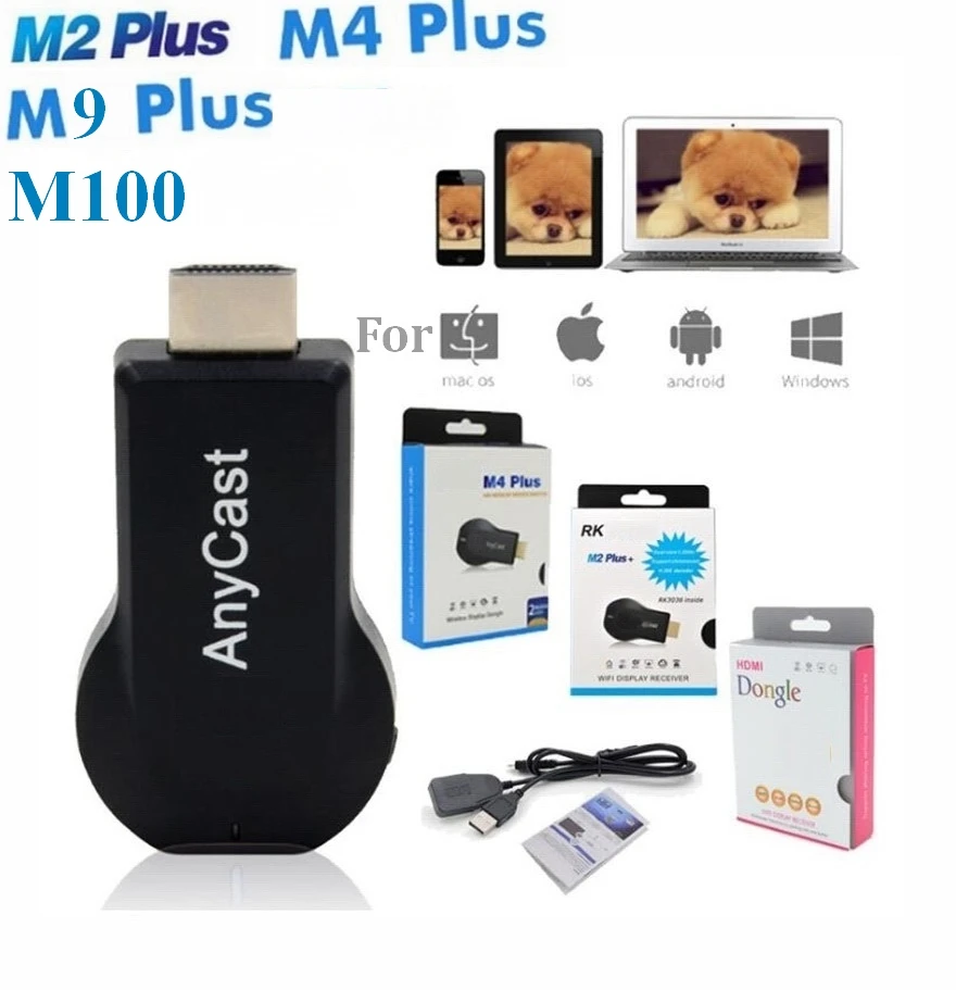 50set Anycast M9 Plus M2 M4 M12 Plus M100 Ezcast Miracast Air Play Hdmi ...