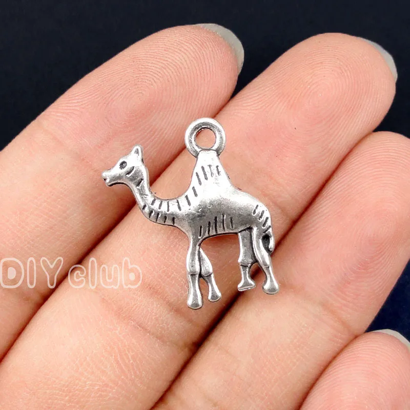 40pcs Antique Silver / Bronze Camel Charms Pendant 2 Sided 22x20mm ...