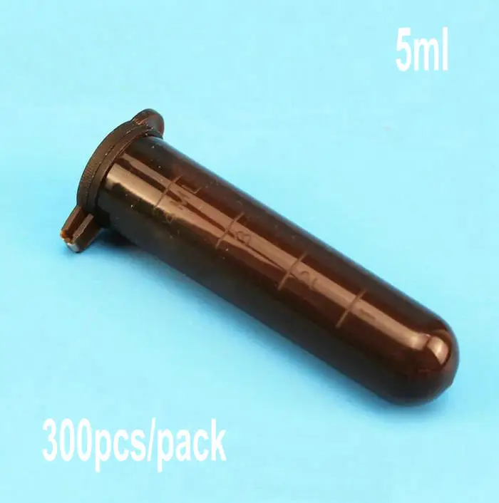 300pcs/pack 5ml plastic brown lucifugal centrifuge tube Micro ...